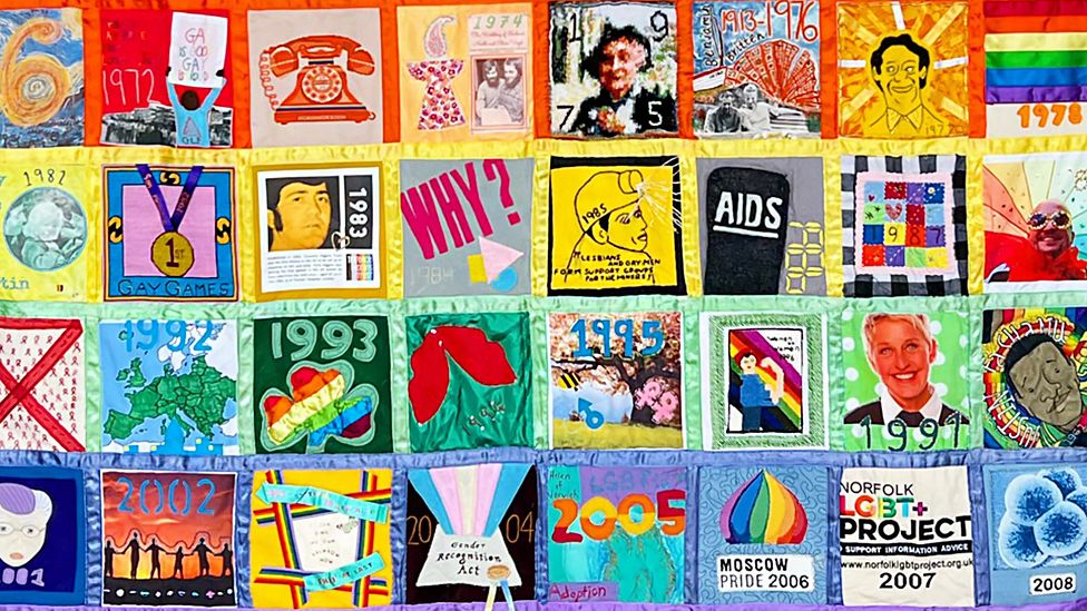 Norfolk Makers Festival: Sew Gay quilt inspired by LGBTQ+ moments - BBC ...