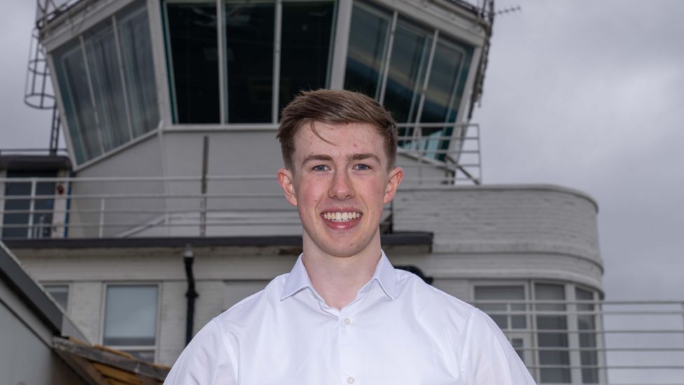 Teesside Airport welcomes new air traffic control assistant, 18 - BBC News