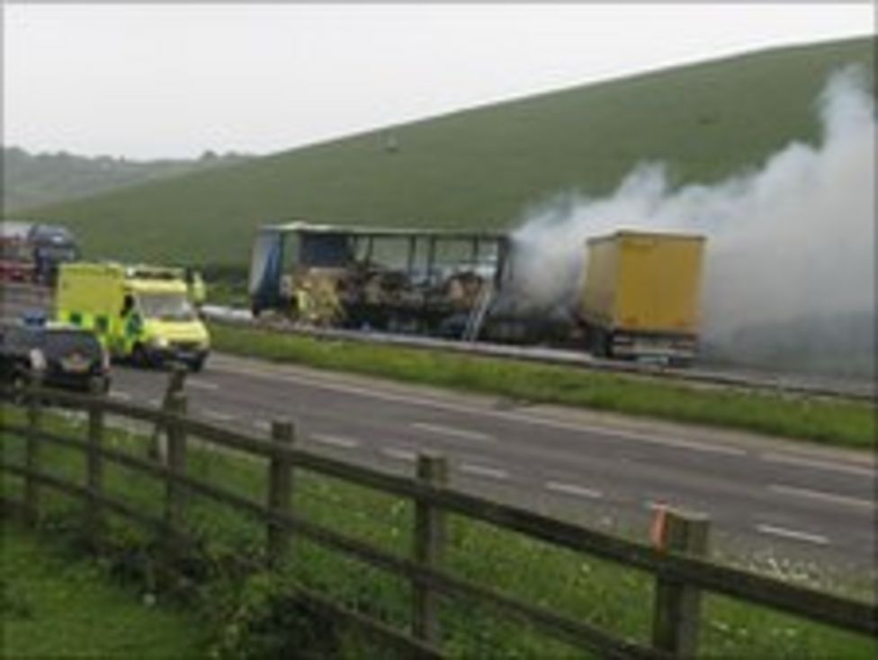 Man fatally hurt in A20 crash is named by police - BBC News