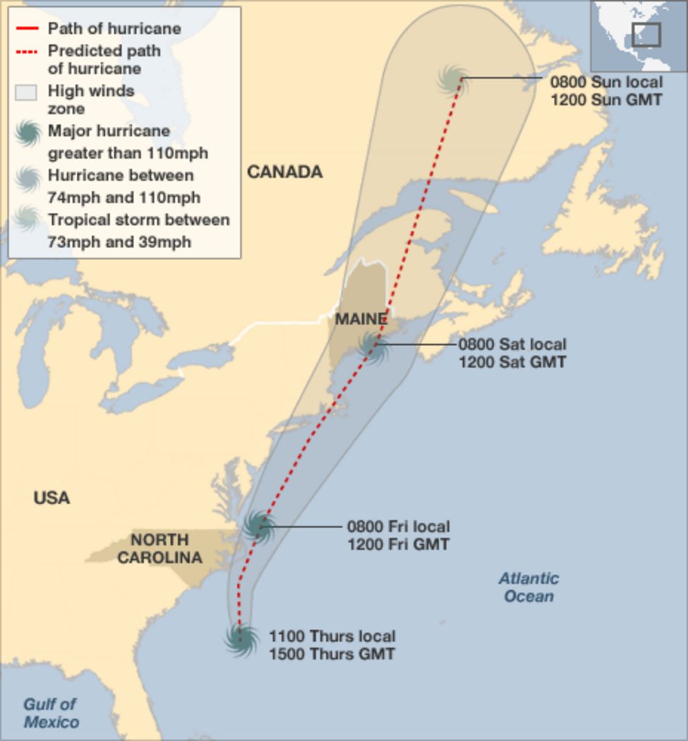 Hurricane Earl weakens as it nears US East Coast - BBC News