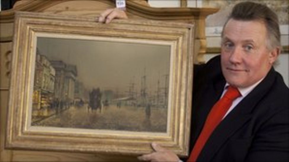 Northumberland couple's painting sells for £185,000 - BBC News