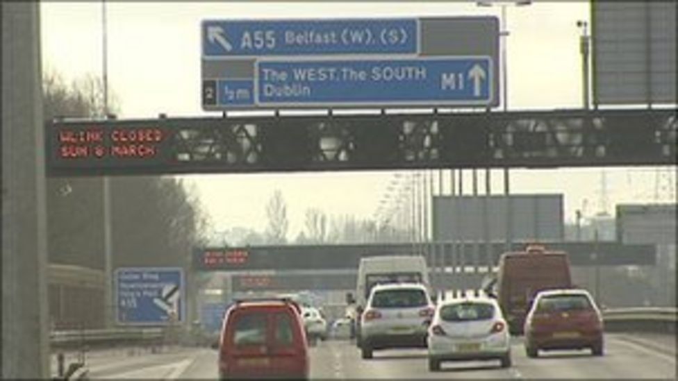 M1 motorway reopens in Belfast after alert ends - BBC News