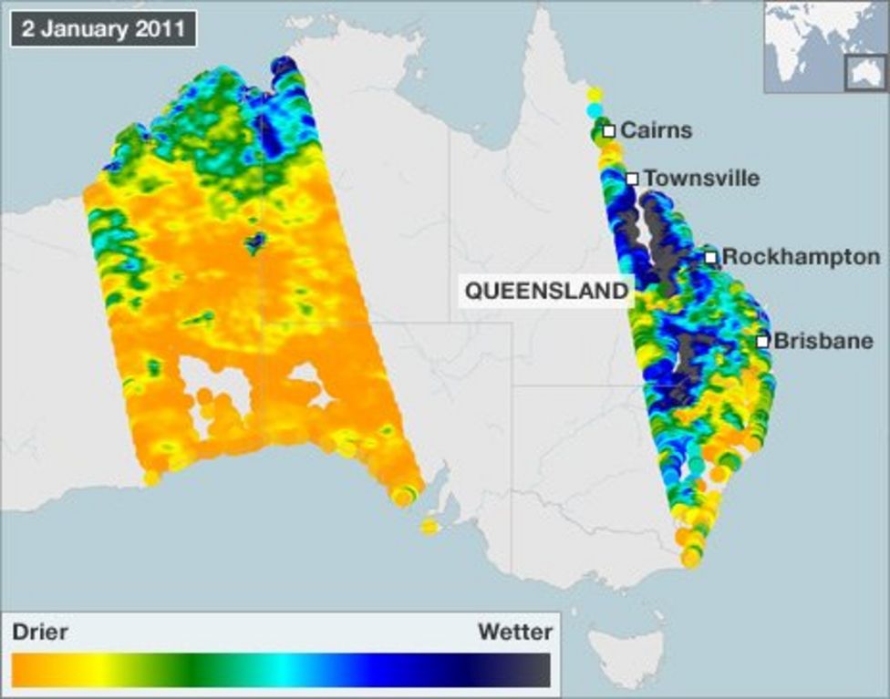 Queensland's soggy soils revealed - BBC News