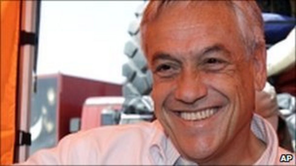 Chile's President Pinera in surprise helicopter landing - BBC News