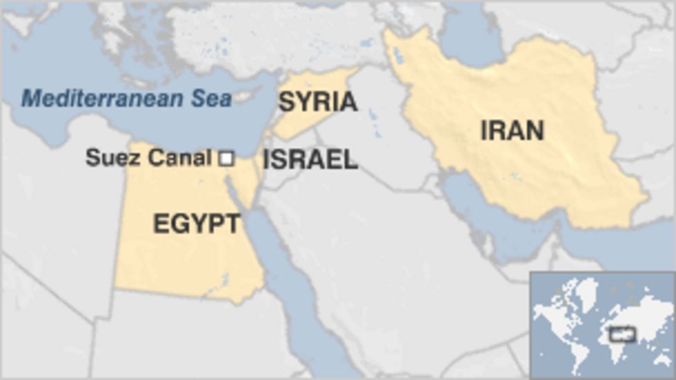 Iran warships sail via Suez Canal amid Israeli concern - BBC News