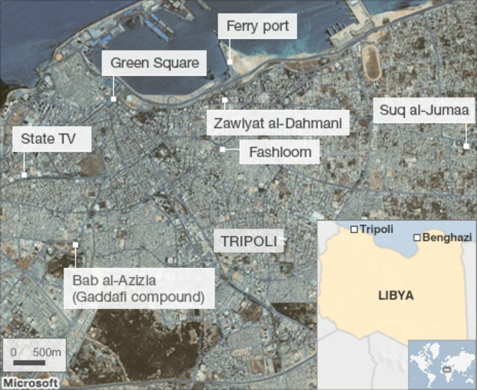 Libya: Anti-Gaddafi protesters 'under fire' in Tripoli - BBC News