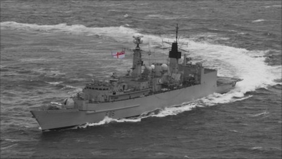 HMS Campbeltown makes final visit to namesake town - BBC News
