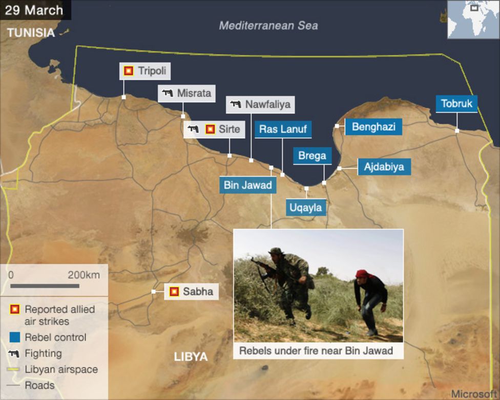 Halt to rebel advance creates Libyan divide - BBC News