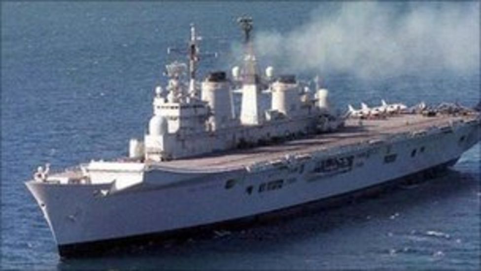 Warship HMS Illustrious starts sea trials - BBC News