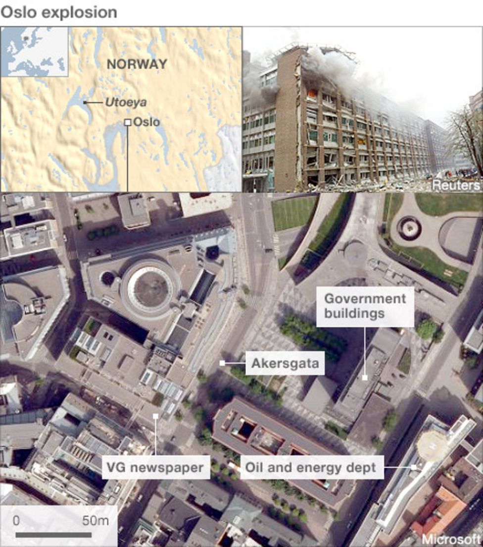 Oslo: Bomb blast near Norway prime minister's office - BBC News