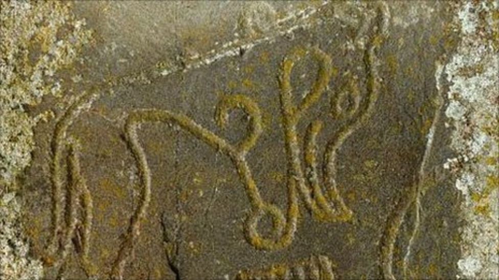 Scotland's carved Pictish stones re-imagined in colour - BBC News
