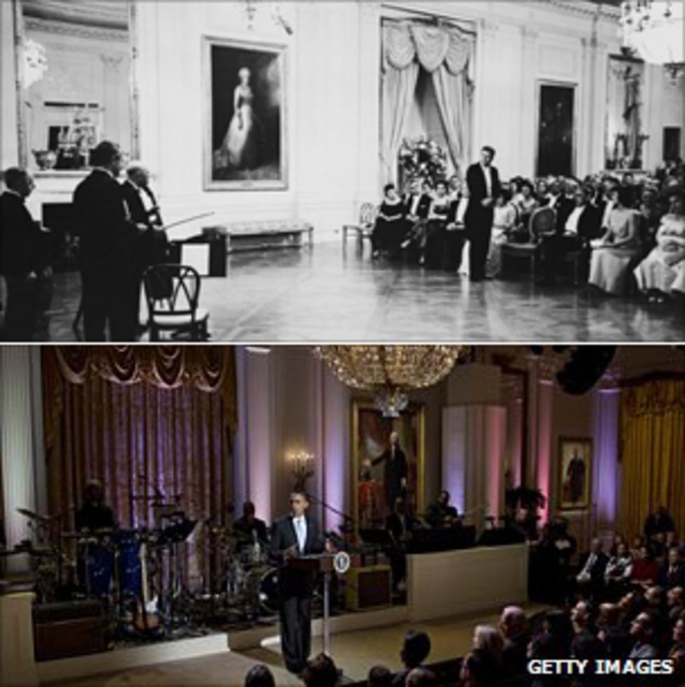 Playing the White House: Entertaining with the US president - BBC News