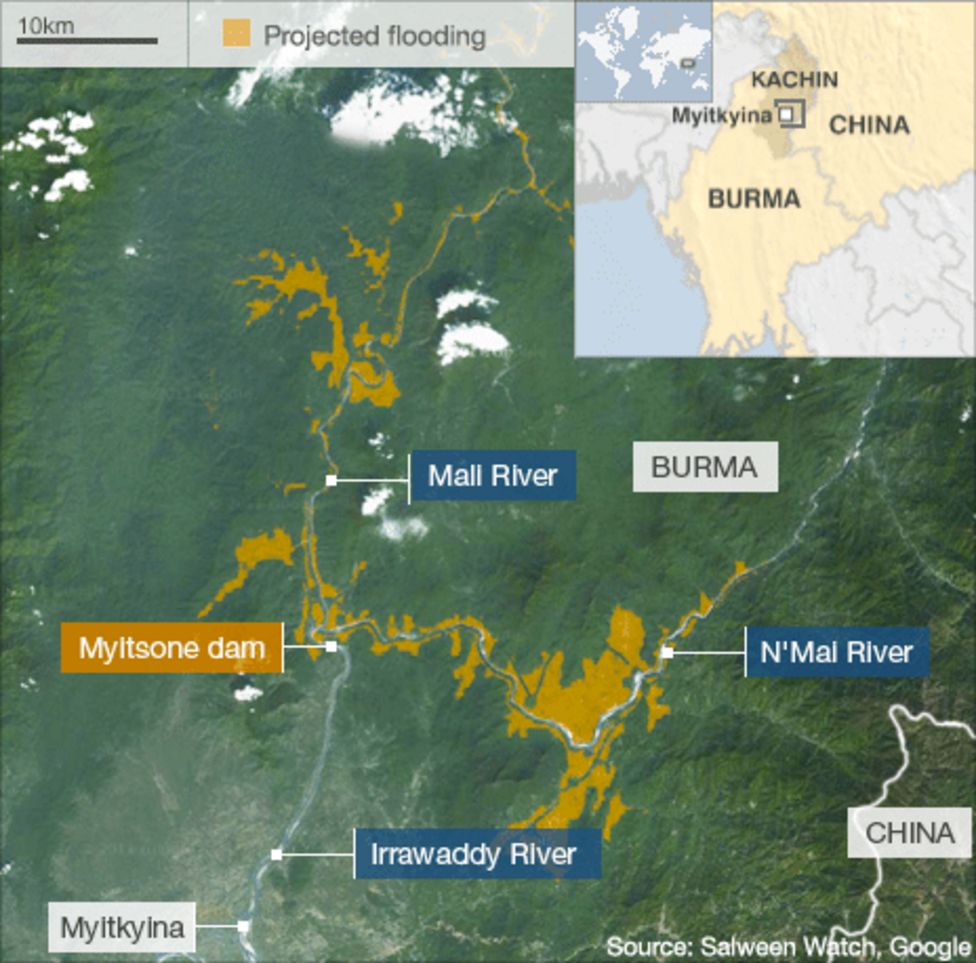 Burma dam: Work halted on divisive Myitsone project - BBC News