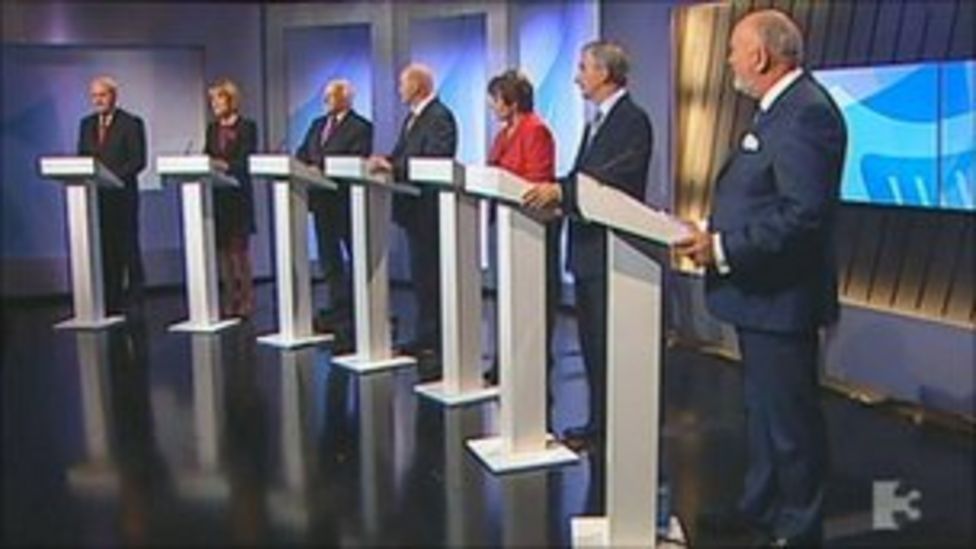 Irish presidential candidates clash during TV debate - BBC News