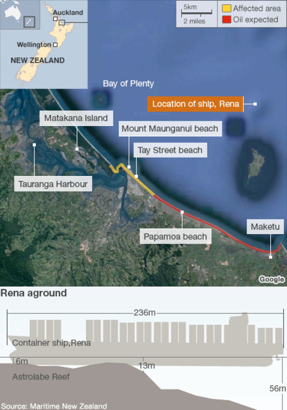 Oil spill disaster New Zealand's 'worst in decades' - BBC News