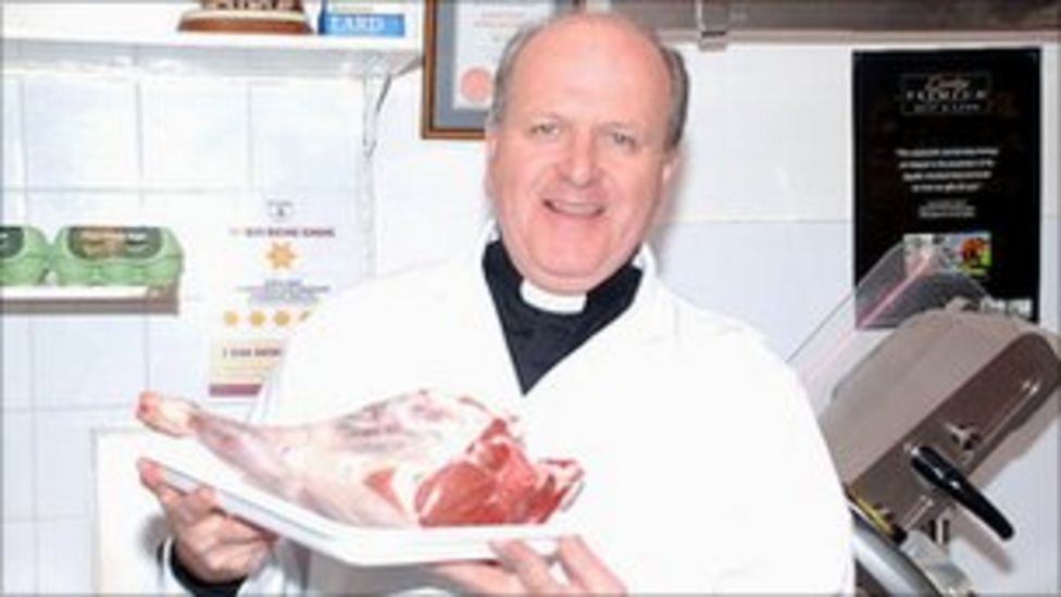 Sausages and sermons on offer as butcher becomes priest - BBC News