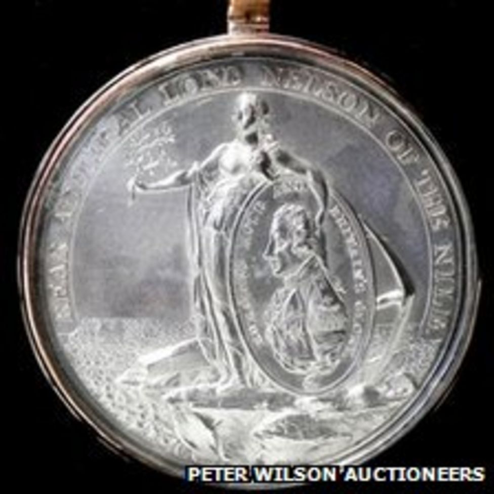 Nelson's HMS Victory medal sells for £9,000 at auction - BBC News