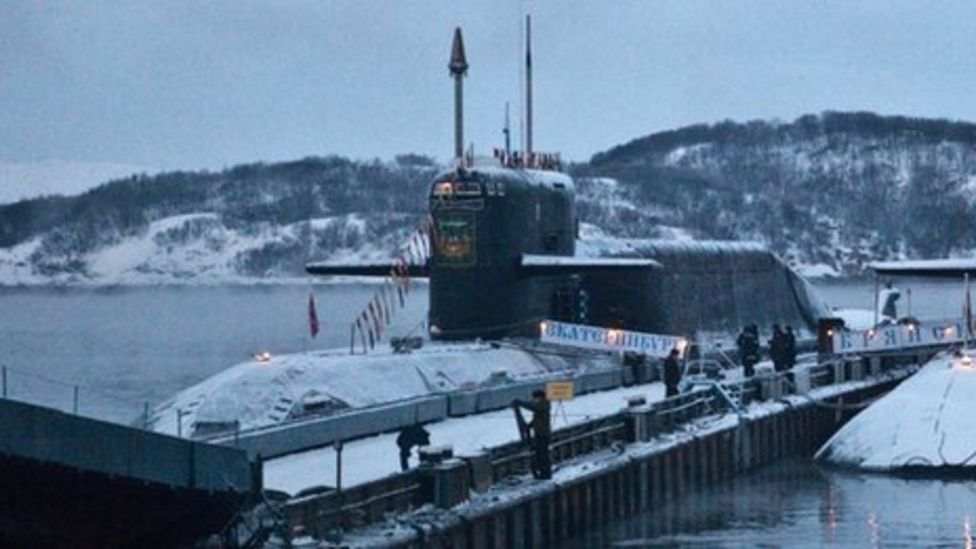 Russian nuclear submarine fire 'put out' in Arctic dock - BBC News