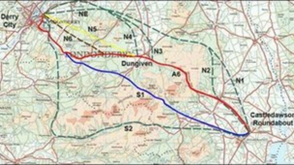 Dungiven bypass plans revealed to local landowners - BBC News