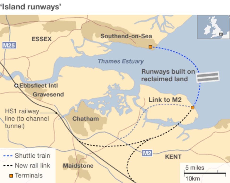 Thames Estuary airport plans to be examined - BBC News