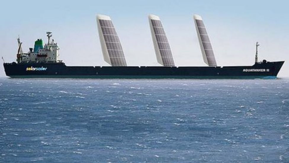 Can solar power help shipping go green? - BBC News