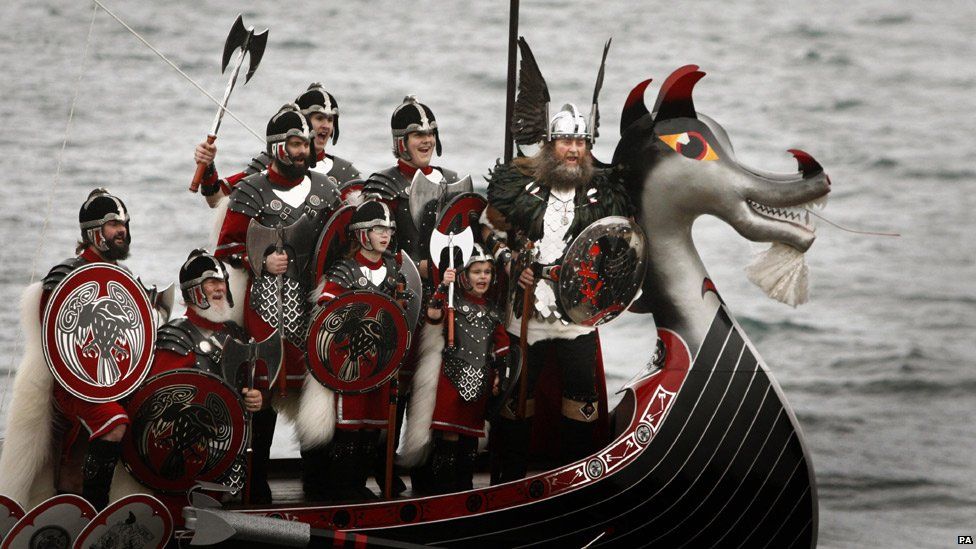 Pictures: Amazing Viking fire festival in Shetland - BBC Newsround