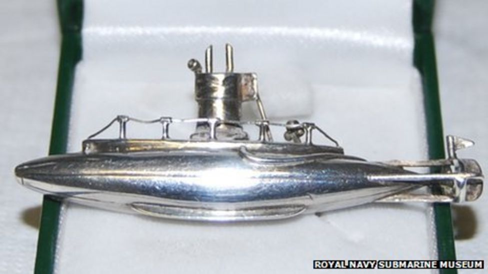 Rare submarine love token on display at Gosport naval museum - BBC News