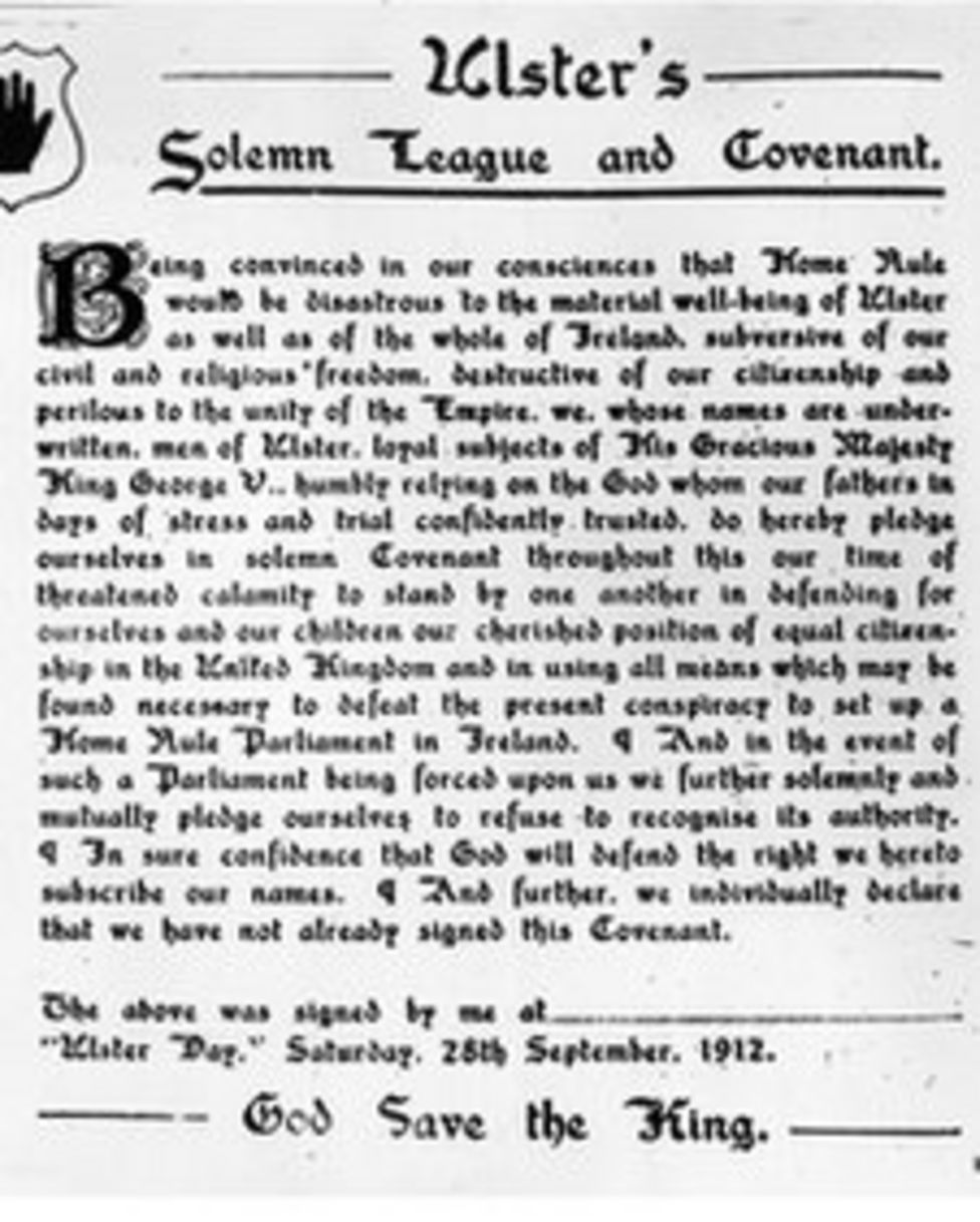 Sing a song to celebrate the centenary of Ulster Covenant - BBC News