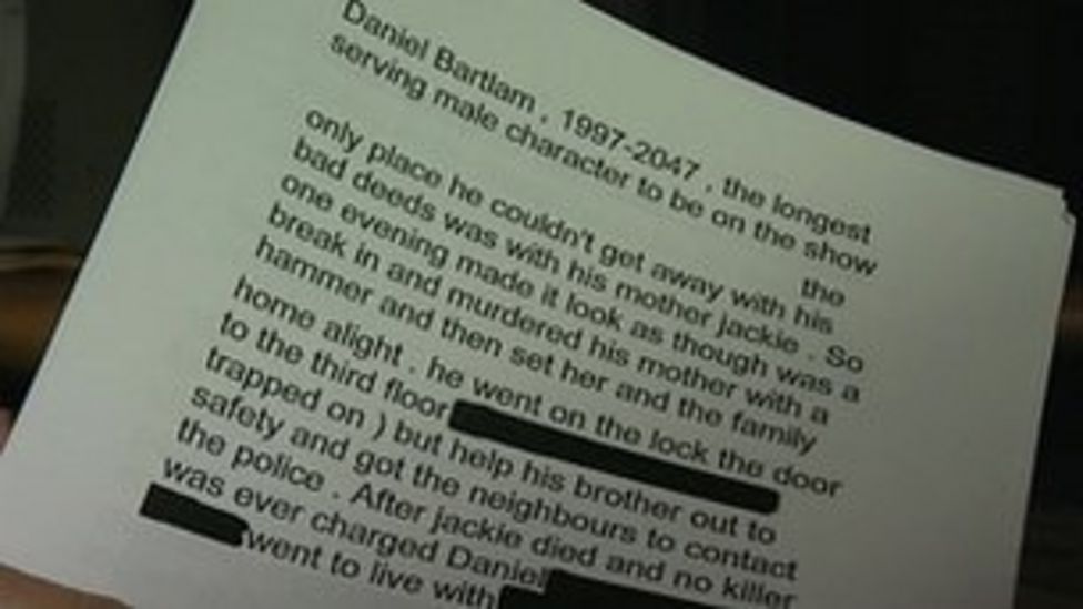 Daniel Bartlam saw himself as murderous soap character - police - BBC News