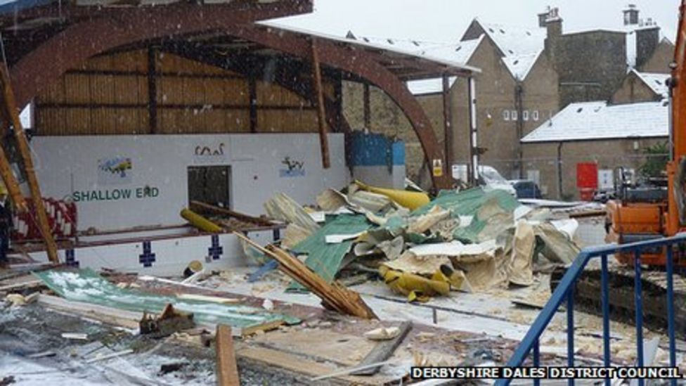 Matlock Lido demolition completed by council - BBC News