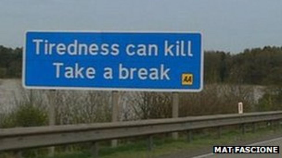 Dozing driver hit sign warning about tiredness in Dumfries and Galloway ...
