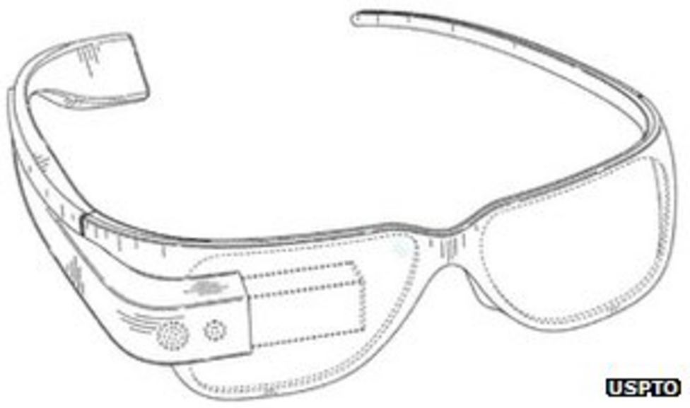 Google patents augmented reality Project Glass design - BBC News