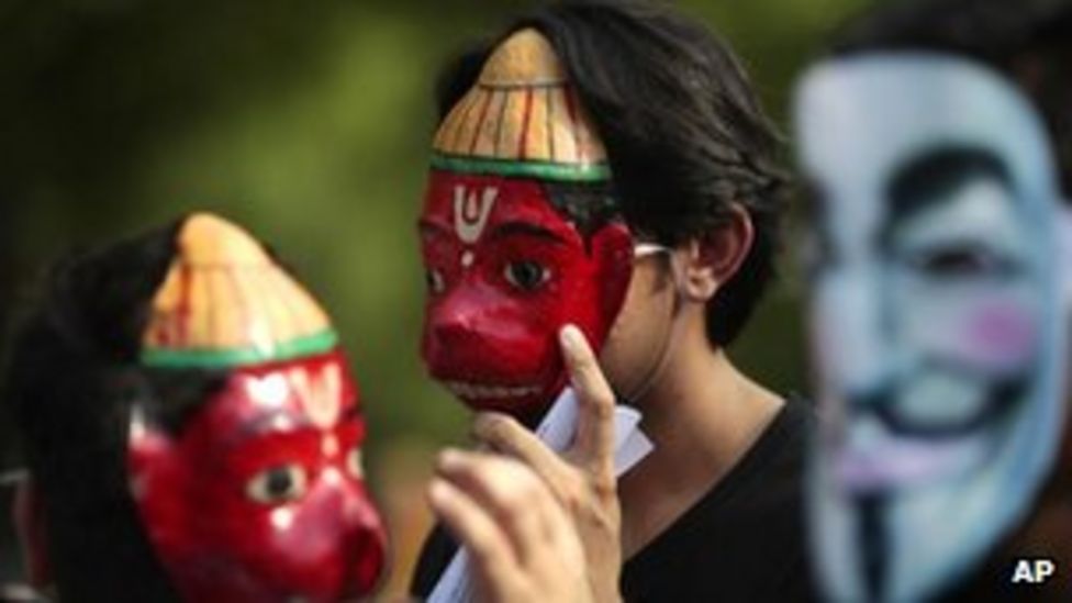 Hacking group Anonymous takes on India internet 'censorship' - BBC News