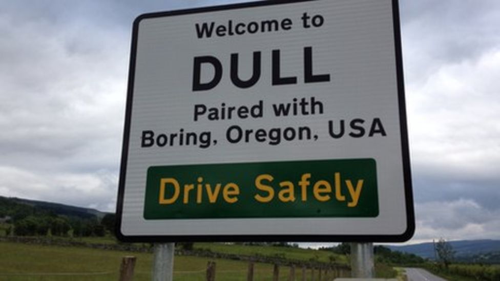 Dull, Scotland, makes Boring, Oregon, more interesting - BBC News