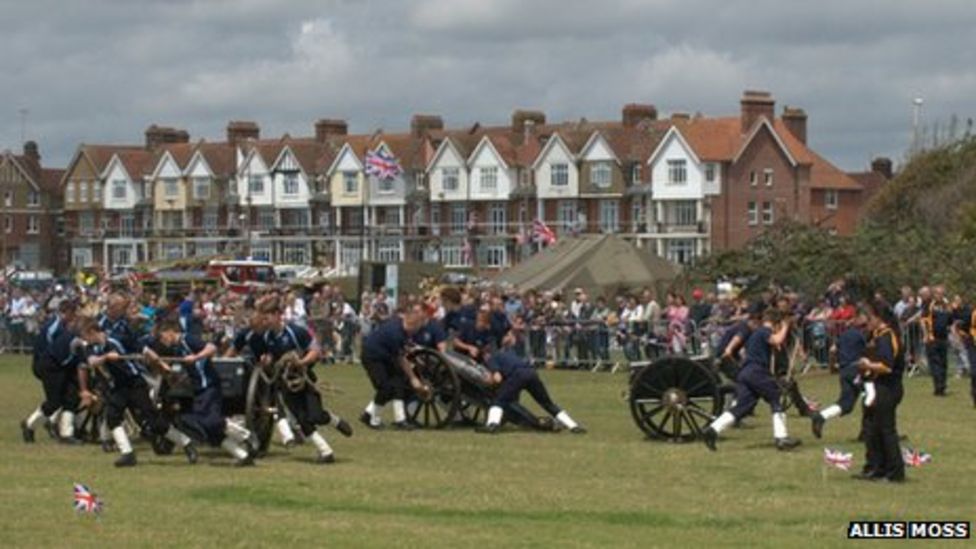 Flood-hit Littlehampton stages Armed Forces Day celebration - BBC News