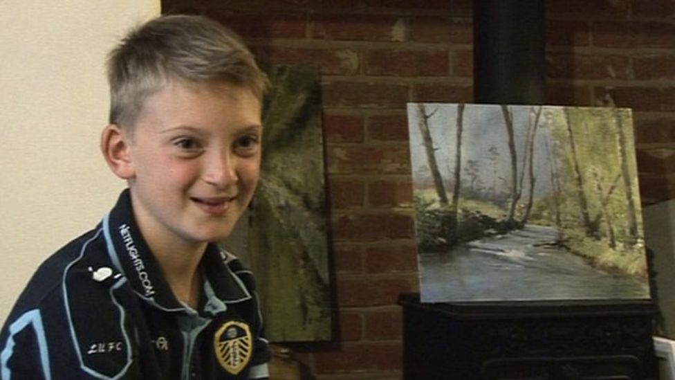 Kieron Williamson art: Paintings valued at £400,000 - BBC News