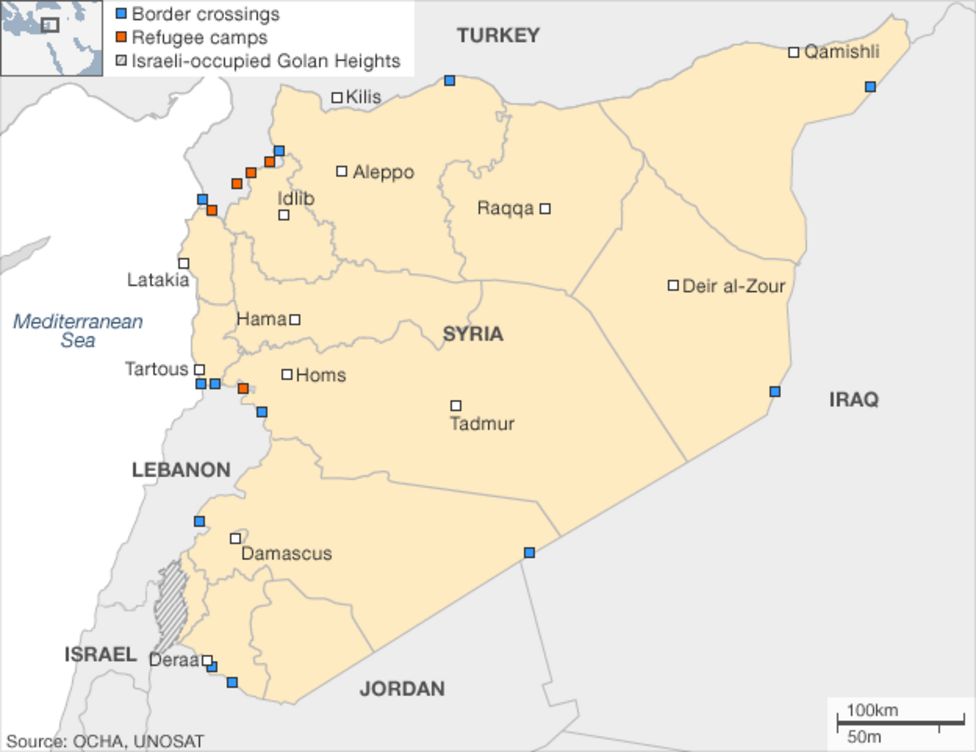 Syria conflict: Rebels seize Turkey and Iraq border posts - BBC News