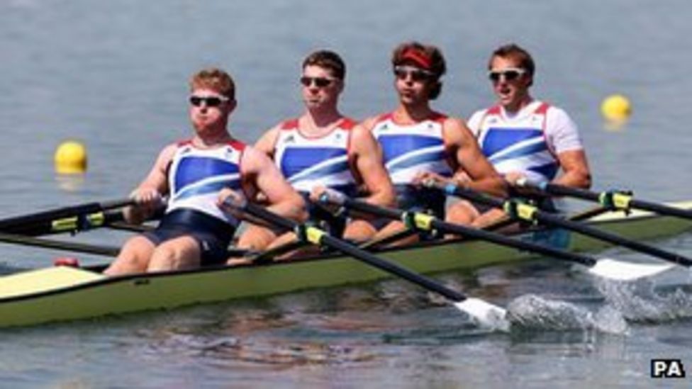 Olympians join Matt Wells to row on the Tyne - BBC News