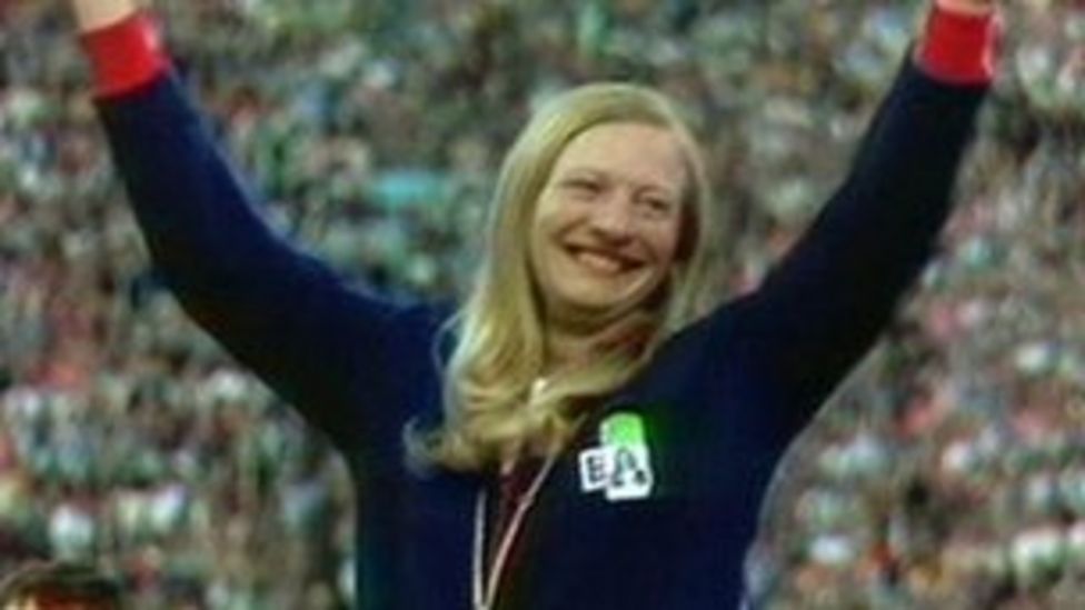 Dame Mary Peters celebrates 40 years since Olympic gold medal - BBC News