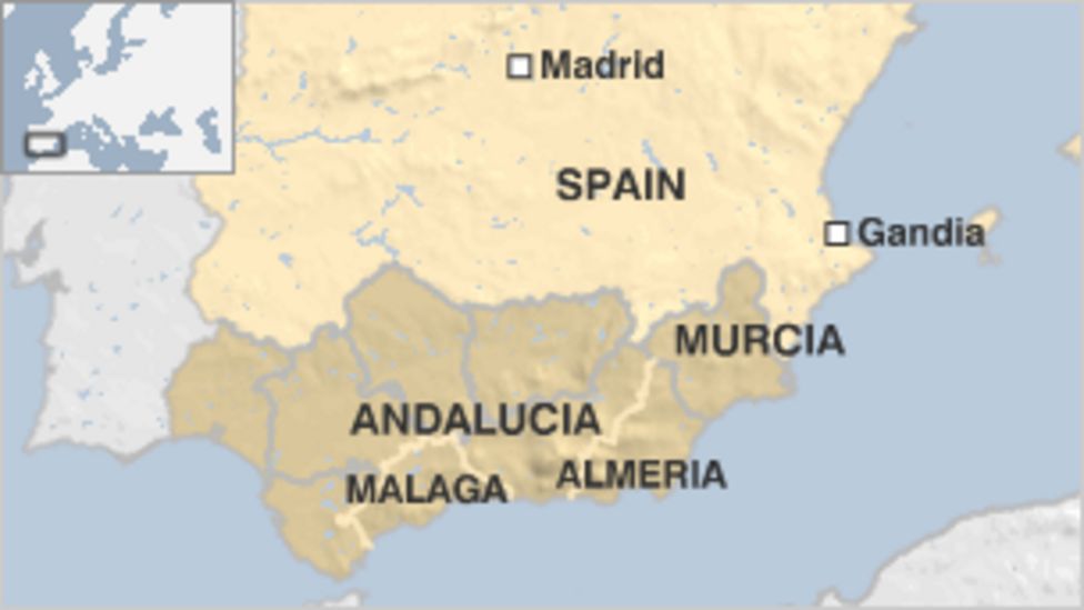Spain floods: Ten die in Malaga, Almeria and Murcia - BBC News