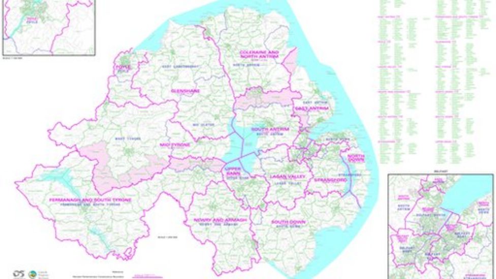 NI boundary review sees Ballymena move to South Antrim - BBC News