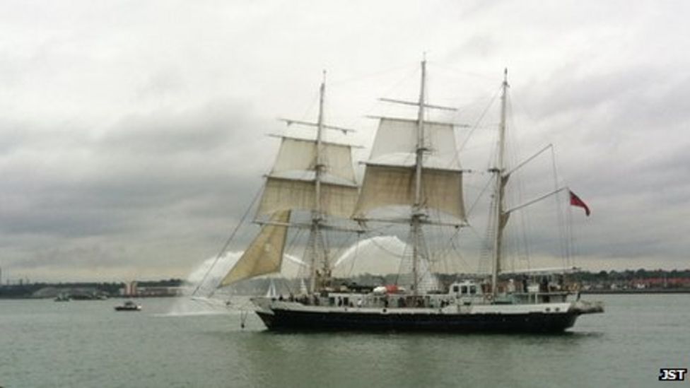 Tallship Lord Nelson sets sail on round-the-world voyage - BBC News