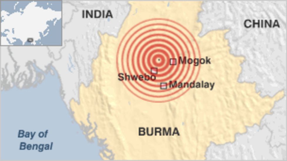 Burma earthquake: At least 26 now dead and 10 missing - BBC News
