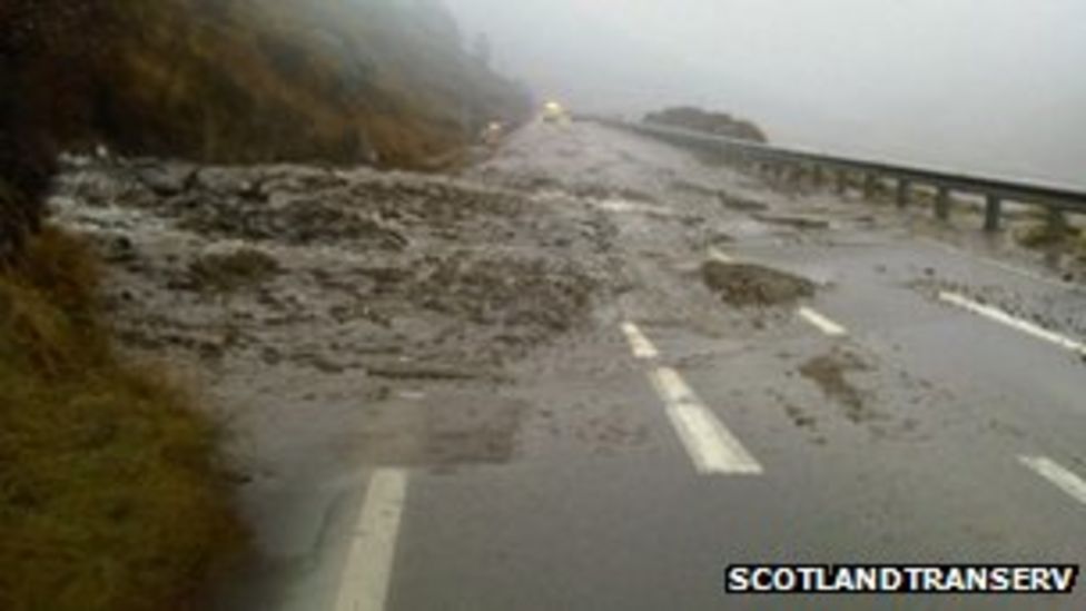 Scottish Flooding Heavy Rain Causes Road Disruption And Puts Homes At