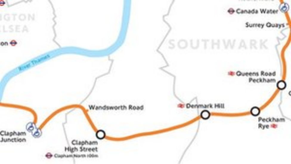 Outer London rail orbital opens for passengers - BBC News