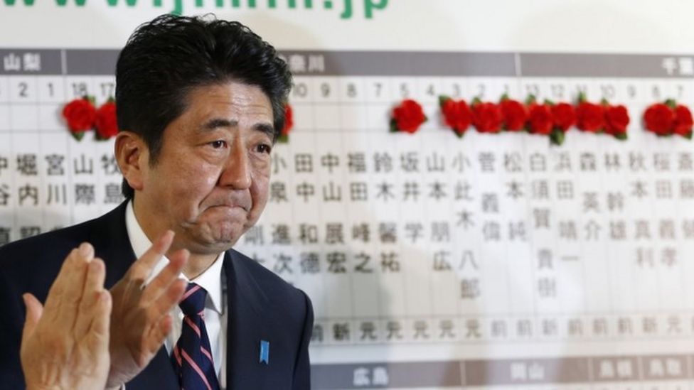 Japan's Abe says party 'must achieve results' after poll win - BBC News