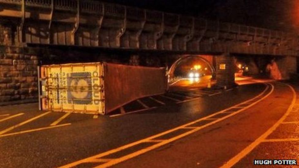 Ambergate railway bridge hit four times in six months - BBC News