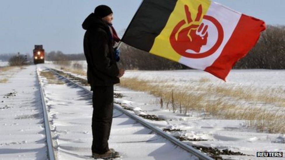 Native Canadian groups in protest 'day of action' - BBC News