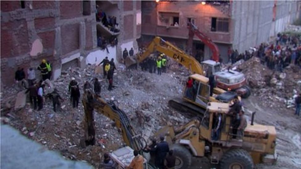 Egypt: Cairo flats collapse kills 17 people - BBC News