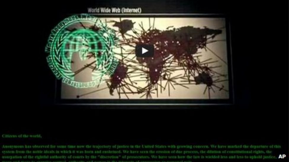 Anonymous hackers target US agency site - BBC News